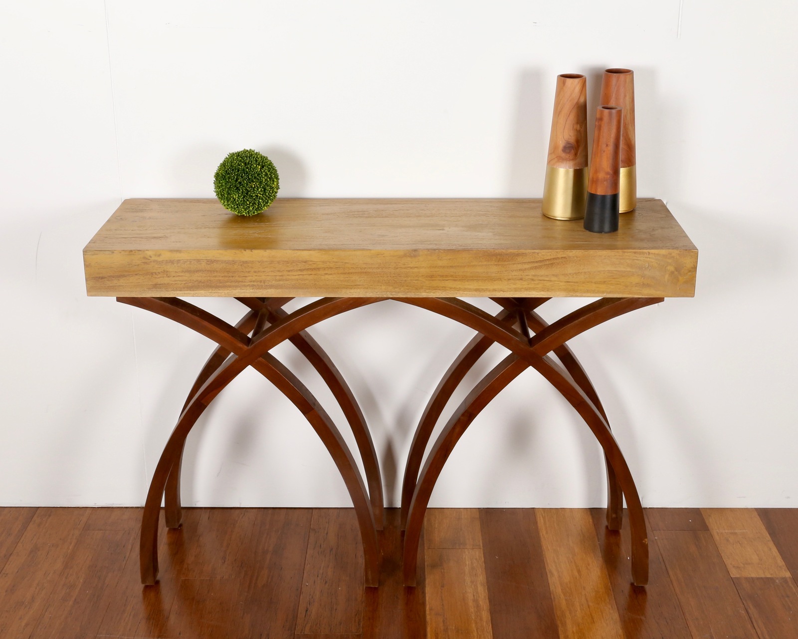 Arc Rustic Timber Console Table Eclectic Furniture Brisbane