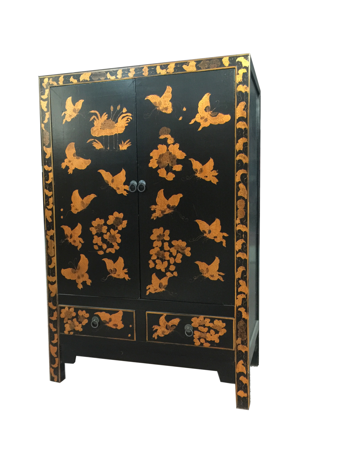GOLD | TALL BUTTERFLY TIMBER CABINET