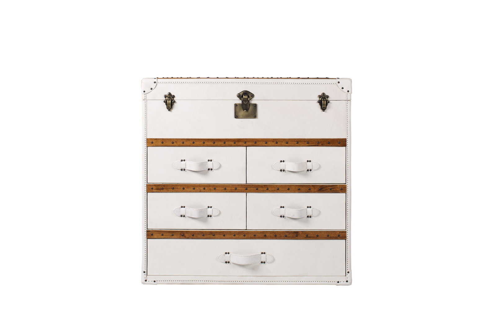 VENUS | LEATHER STORAGE CHEST - WHITE